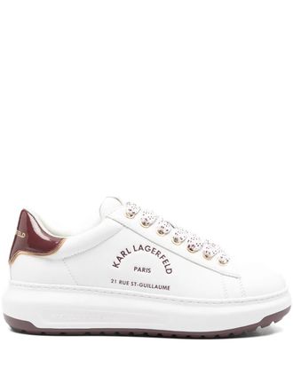 Karl Lagerfeld baskets &agrave; logo imprim&eacute; - Blanc