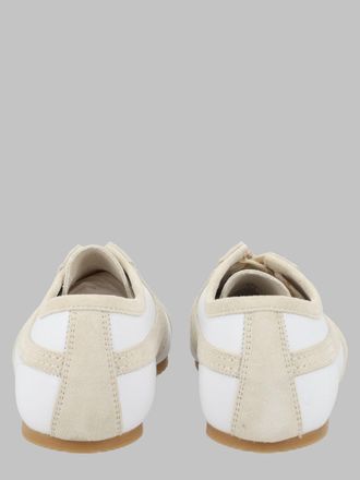 Dries Van Noten Leather with Suede Details Sneakers - White