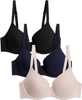 Marks and Spencer Lot de 3 Soutiens-Gorge Invisibles &agrave; Armatures, Bonnets embo&icirc;tants A &agrave; F Femmes 85
