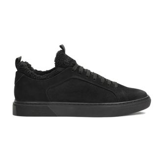 Kazar Schwarze Nubuk- und Stoff-Sneaker - - Shoes - Herren - Schwarzk - 42 EU
