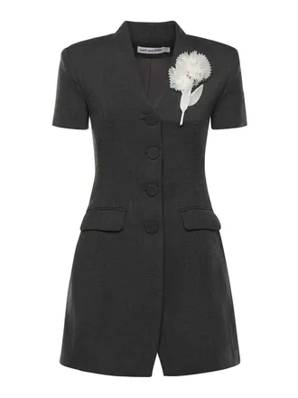 Self Portrait Robe Courte - Gris