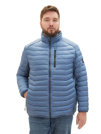 Tom Tailor Herren 1038566 Hybrid Steppjacke mit Stehkragen, 10877-China Blue, 4XL