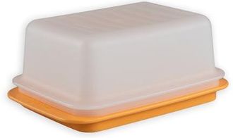 Tupperware Beurrier orange et blanc pour beurre jusquà 6,5 cm de hauteur C21 (avec cuillère chinoise)