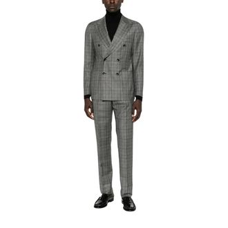 Tagliatore Zweireihiger Anzug - - Suits - Herren - Grau - M