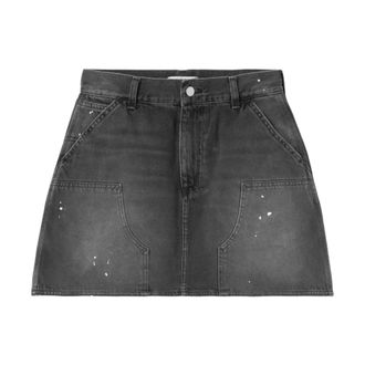 Carhartt Work in Progress Femme, Jupes, Noir, Taille: 40 FR Maeve Double Knee Denim Skirt