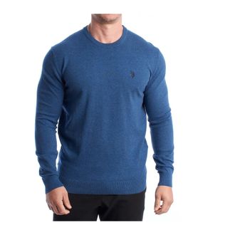 U.S.Polo Association Rundhals-Strickware - - Knitwear - Herren - Blau - L