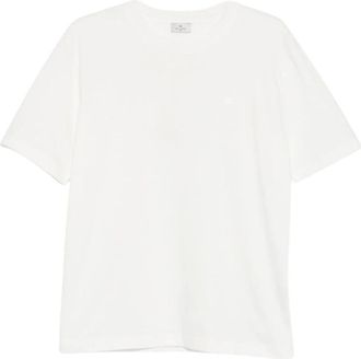 Etro Homme, Tops, Blanc, Taille: XL T-shirt avec logo