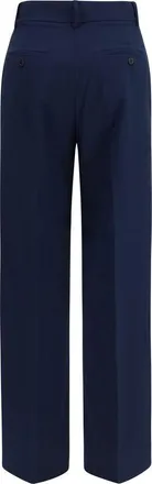 Max Mara Womens Blue Wool Oves Aries Casual Pants