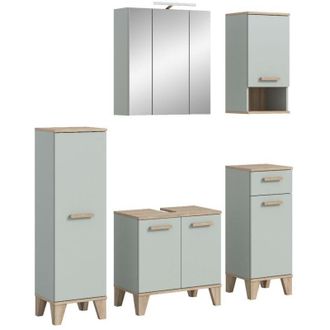 ebuy24 Star Badm&ouml;belset inkl. Beleuchtung 158 cm hellgr&uuml;n