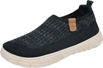 Generic Mocassins plats &agrave; enfiler pour femme - Pieds larges - Chaussures de loisirs - Confortables - Antid&eacute;rapantes - Semelle souple - Chaussures de randonn&eacute;e