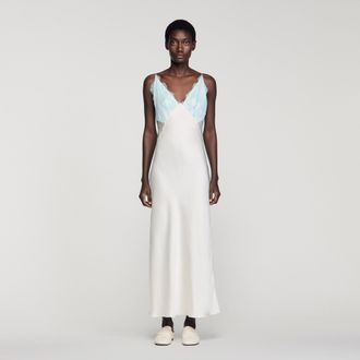 Sandro Robe longue esprit lingerie