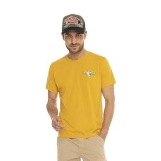 Von Dutch Tee Shirt Homme 100% Coton, T-Shirt Homme Eye, Col Rond & Regular Fit, Jaune Taille S