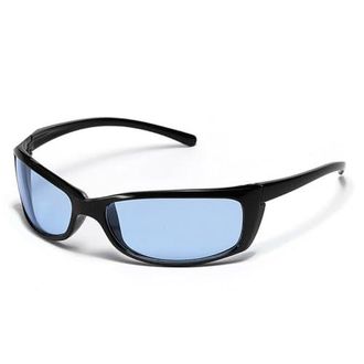 Generic Lunettes de soleil rétro oeil de chat punk pour femme UV400 tendance bleu orange pour sports de plein air conduite