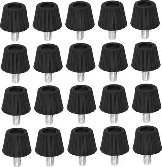 DOITOOL 20 St&uuml;ck Teilig Verstellbare M&ouml;belf&uuml;&szlig;e Schraubf&uuml;&szlig;e H&ouml;henverstellbare Gummi nivellierf&uuml;&szlig;e f&uuml;r Tisch Stuhl Sofa Schrank B&uuml;ro M&ouml;bel Bodenschutz rutschfes