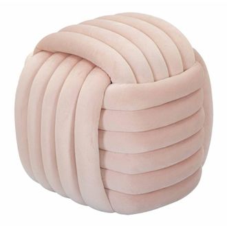 Paris Prix Pouf Design en Velours Softy 45cm Rose