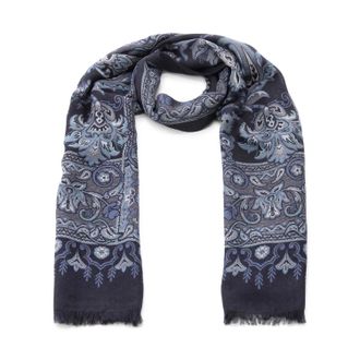 Etro Etro Tücher & Schals - Schal mit Paisley-Muster - Gr. unisize - in Blau - für Damen