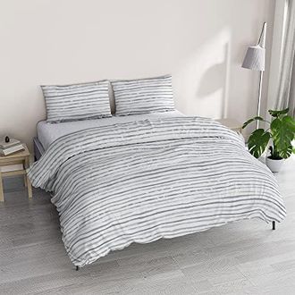 Italian Bed Linen Athena Bettwäsche-Set Made in Italy, Doppelbett Sofia Grau