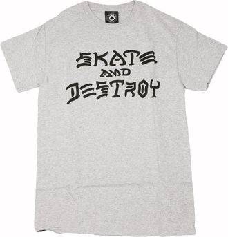 Thrasher Skate & Destroy T-Shirt - - Tops - Herren - Grau - S
