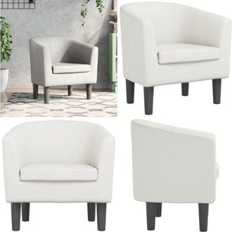 vidaXL Clubsessel Wei&szlig; Kunstleder - Vidaxl