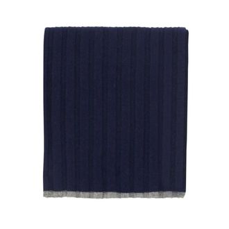 Brunello Cucinelli Gerippter Kaschmirschal mit Perlen - - Accessories - Herren - Blau - ONE SIZE
