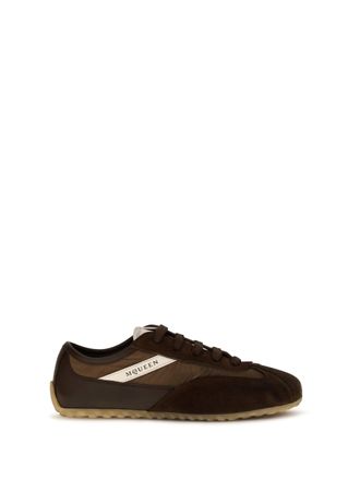 Alexander McQueen Womens Sneakers Boxe Brown Suede Brown-Brown Upper Trainers Brown/brown