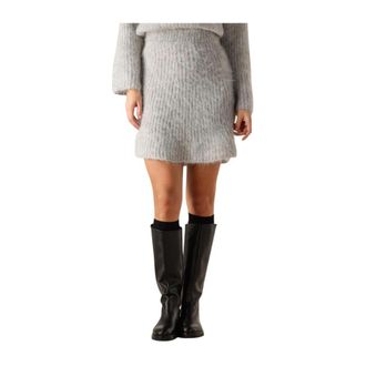 Moss Copenhagen Vielseitiger Anthrazit Midirock - - Skirts - Damen - Grau - M/L