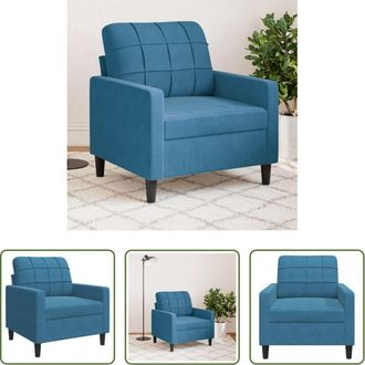 vidaXL Samt - Sessel Blau 60 cm Samt