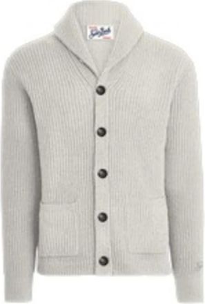 MC2 Saint Barth Homme, Pulls, Blanc, Taille: M Glasgow Wool Cardigan