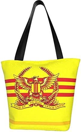 AOOEDM Sac fourre-tout Arm&eacute;e sud-vietnamienne Sacs &agrave; provisions Petit sac de march&eacute; r&eacute;utilisable Sacs fourre-tout de plage Sacs de voyage