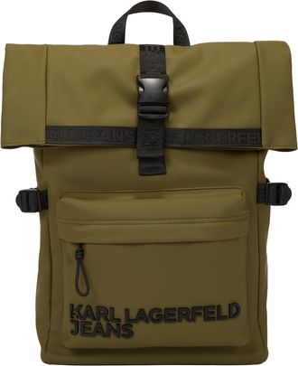 Karl Lagerfeld Herren, UtilityRucksack Mit Beschichtung, Grün, One size