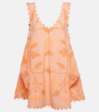 Juliet Dunn Robe en coton &agrave; fleurs