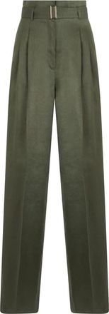 Max Mara Femme, Pantalons, Vert, Taille: 38 FR Pantalons