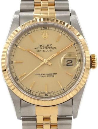 Rolex Montre Datejust Pre-owned en acier inoxydable x or jaune - Homme - Pre-owned - Jaune - Taille: ONE Size