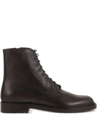 Brunello Cucinelli bottes en cuir - Marron