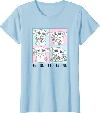 Star Wars The Mandalorian Grogu Cute Pastel Box Up T-Shirt