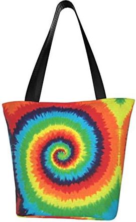 AOOEDM Tie Dye Tote Bag Femmes Capacit&eacute; &Eacute;paule &Eacute;picerie Sacs