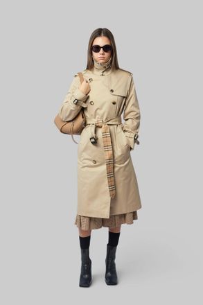 Burberry Long Gabardine Lakefield Trench Coat