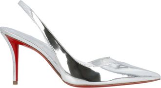 Christian Louboutin Femme, Chaussures, Gris, Taille: 36 1/2 EU Posticha 80 Slingback Pump