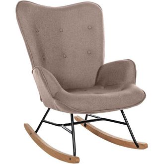 Clp Fauteuil &agrave; bascule de la Sanka en tissu Tortora