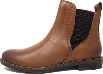 Marco Tozzi Damen Chelsea Boots aus Leder Elegant, Braun (Muscat), 41 EU