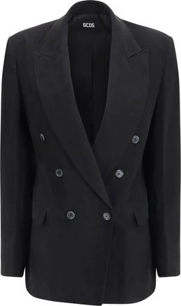 GCDS Zweireihiger Blazer - - Jackets - Damen - Schwarzk - L