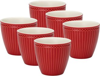 Green Gate Alice Latte Cup red 0,3 l Set6