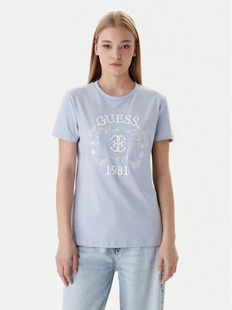 Guess T-Shirt V6RI12 J1314 Himmelblau Regular Fit