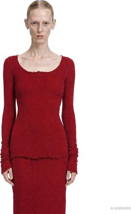 Marc Le Bihan Stretch Long Sleeve Corset Top