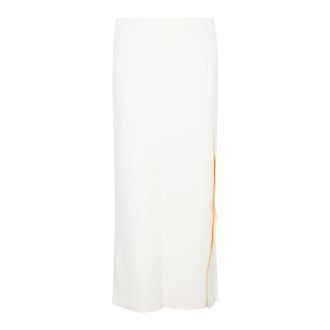 Jil Sander Viskose Midirock - - Skirts - Damen - Beige - S