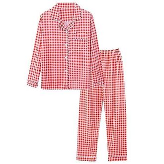 Generic Lot de 2 pyjamas en coton pour femme - V&ecirc;tements de nuit pour femme - V&ecirc;tements de nuit sexy pour femme - Ensemble de v&ecirc;tements de d&eacute;tente &agrave; manches l