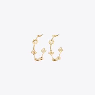 Tory Burch Damen Forget Me Not Hoop Earrings
