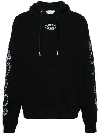 Off-white hoodie &agrave; broderies - Noir