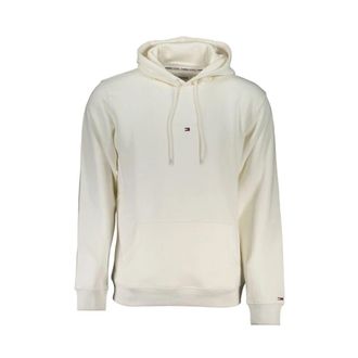 Tommy Hilfiger Wei&szlig;er Baumwoll-Hoodie mit Logo-Stickerei - - Sweatshirts & Hoodies - Herren - Wei&szlig; - 2XL
