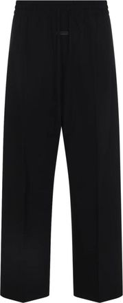 Fear of God Homme, Pantalons, Noir, Taille: L Cotton Wool Oxford Wide Leg Drawstring Pants